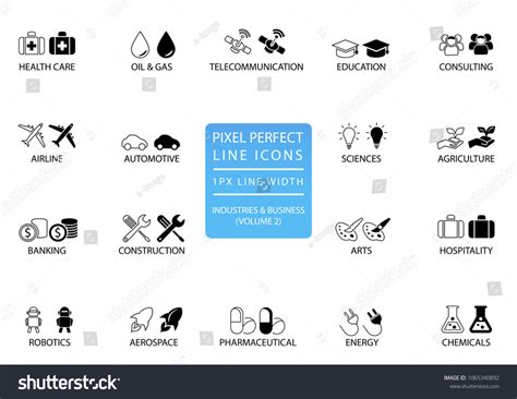 Pixel Perfect Thin Line Icons Symbols Stock Vector Royalty Free Shutterstock
