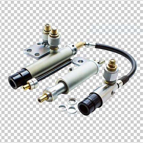 Premium Psd Automotive Fuel Injection System On White Background