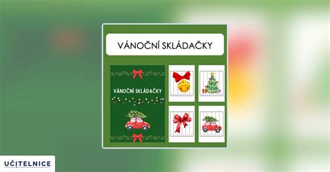 Vánoční Skládačky Učitelnice