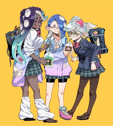 Marie Marina And Shiver Splatoon And 3 More Drawn By Takanashi
