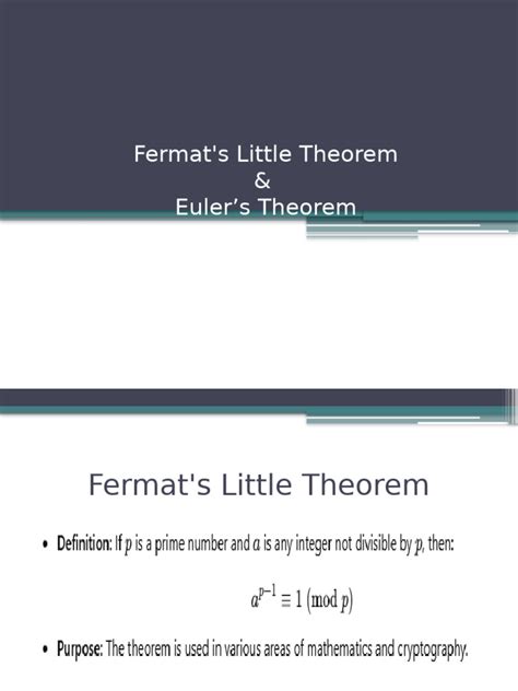 4 Fermat And Eulers Theorem 26072024 Pdf