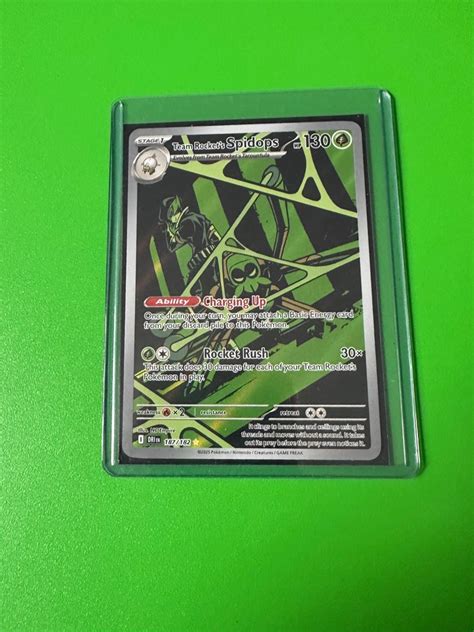 Team Rockets Spidops Ir Illustration Rare Pokemon English Destined Rivals Pokemon Sir