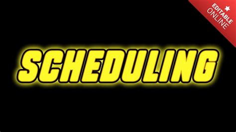 Scheduling Yellow Text Effect Generator