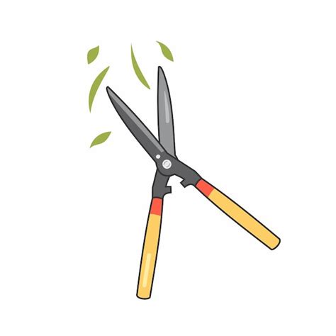 Premium Vector Garden Grass Scissor Cutter Illustration