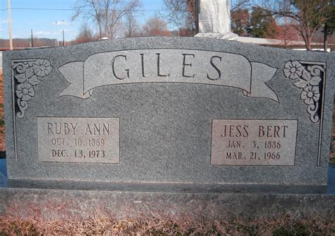 Ruby Ann Fleming Giles 1889 1973 Find A Grave Memorial