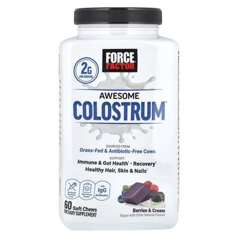 Force Factor Awesome Colostrum™ Berries And Cream 60 Soft Chews
