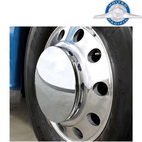 Chrome Moon 33mm Thread On Front Axle Cover Big Rig Chrome Shop