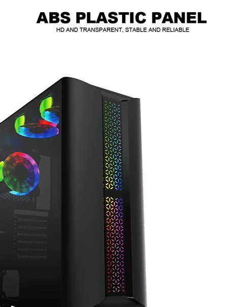 Wholesale Custom Glass Btx Plexiglass With Fan Led Mid Tower Gaming