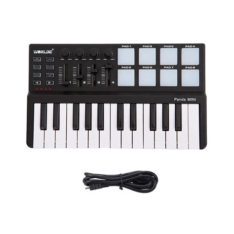 Jual Worlde Panda Mini Portable Mini 25 Key Usb Keyboard And Drum Pad
