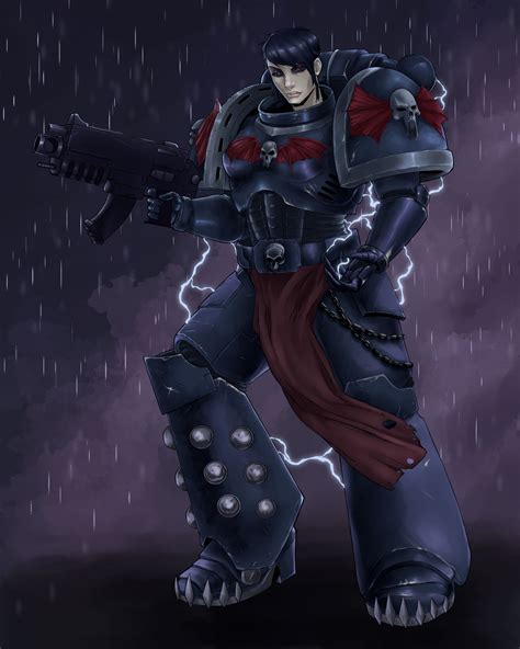 Female Space Marine From Night Lords By Frost0mourne On Deviantart