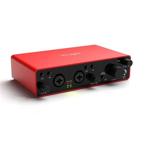 Внешняя звуковая карта USB, 2 входа (комбинированные XLR/Jack)/2 выхода ...