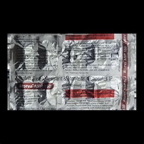 Atorva Asp 150mg Capsule 10s Price Uses Side Effects And Substitutes