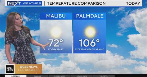 Alex Bistons Weather Forecast July 22 Cbs Los Angeles