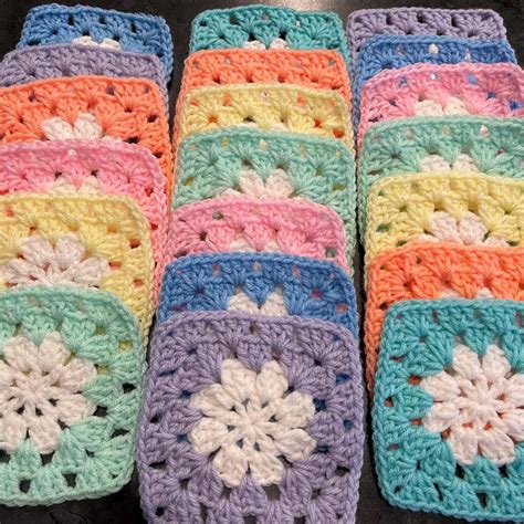 Granny Squares Assorted Etsy