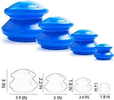 4 Size Silicone Cupping Therapy Set For Professional And Home Use