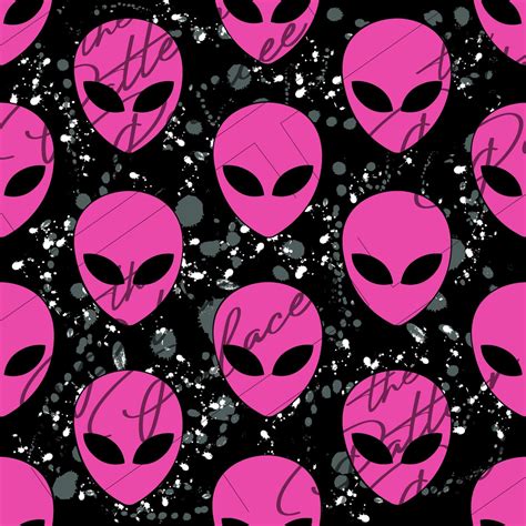 Cute Alien Heads Alien Seamless Pattern Boy Girl Patterns Jpeg