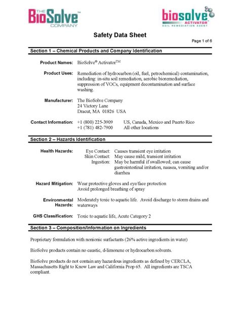 Biosolve Sds Biosolve Pinkwater Sds