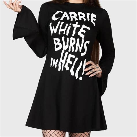 Bnwt Carrie White Burns In Hell Skater Dress By Depop