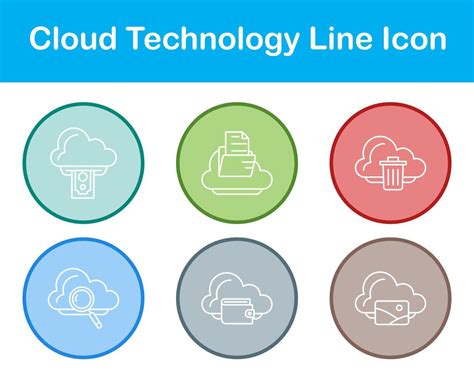 Cloud Technology Vector Icon Set 21359417 Vector Art At Vecteezy