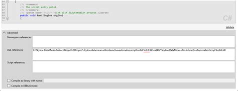 error in automation due to label dataminer dojo