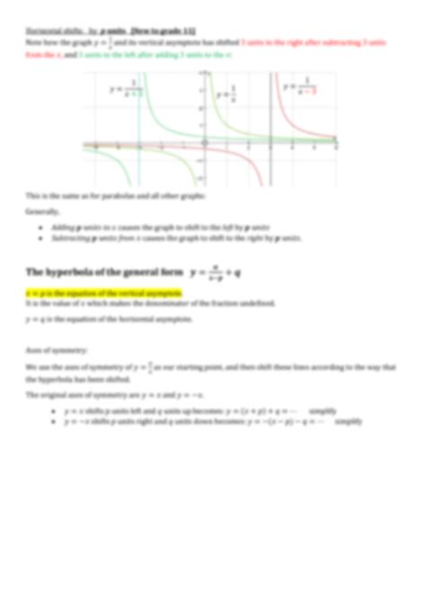 Solution Document 3 Hyperbolas And Exponential Graphs New In Grade 11