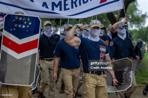 Members Of The Far Right Group Patriot Front Are Seen Marching News