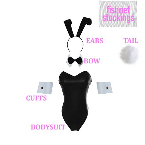 Womens Halloween Costume Sexy Bunny Costume 6 Piece Bundle Seasonal Prints