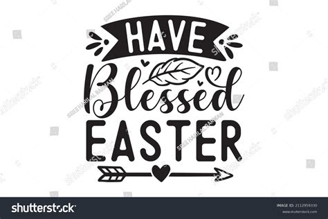 Have Blessed Easter Vector Illustration Handdrawn Stock Vector Royalty