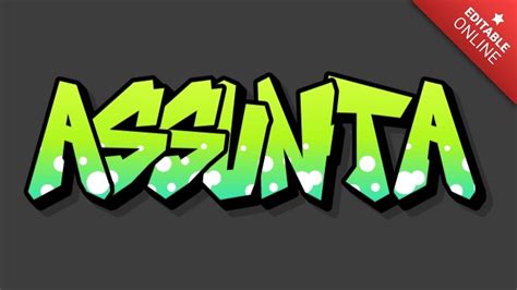 Assunta Graffiti Font Style Text Effect Generator