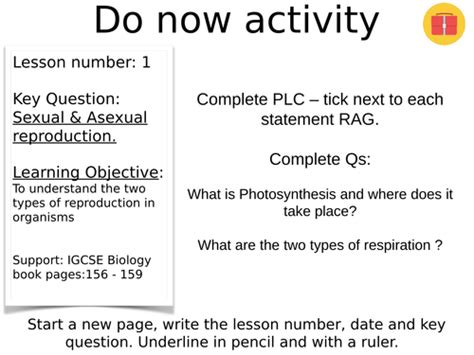 Lesson And Resources On Sexual And Asexual Reproduction Aqa Gcse Teaching Resources