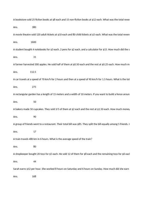 word problems formatted pdf