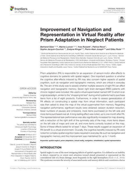 Pdf Improvement Of Navigation And Representation In Virtual Reality
