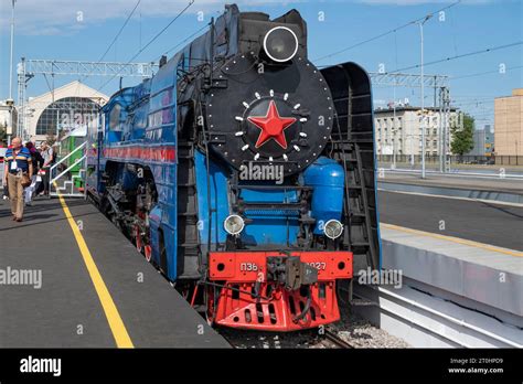 Saint Petersburg Russia August 27 2023 Soviet Mainline Passenger