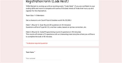 Aman Raj On Linkedin Registration Form Code Heist