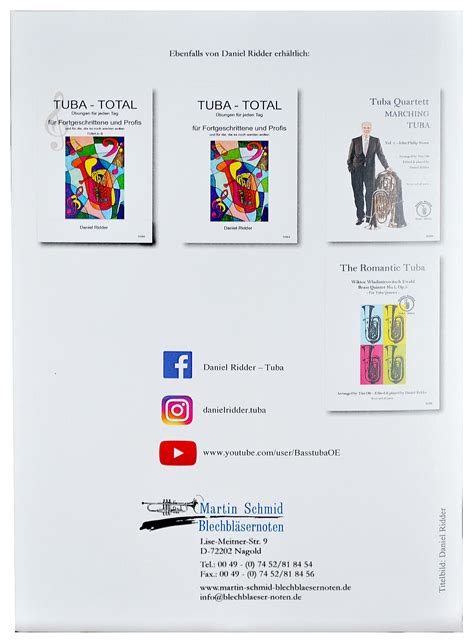 Tuba Quartett Marching Vol 2 Ewald Ott Ridder Noten