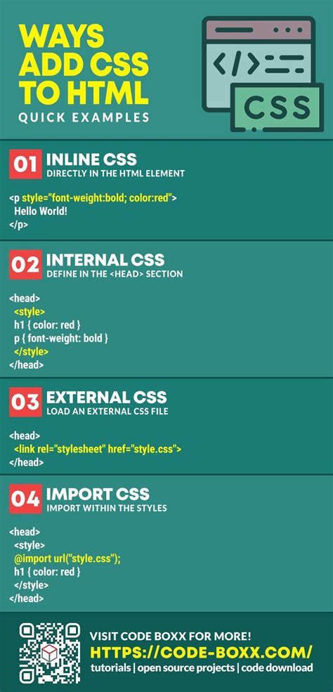 Best 13 4 Ways To Add Css In Html Simple Examples Artofit