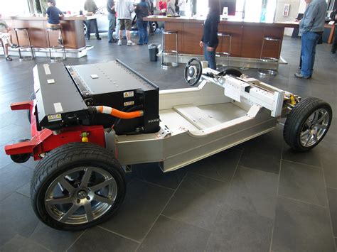 Model 3 Chassis Is Sitting On Display In The Waiting Area At The
