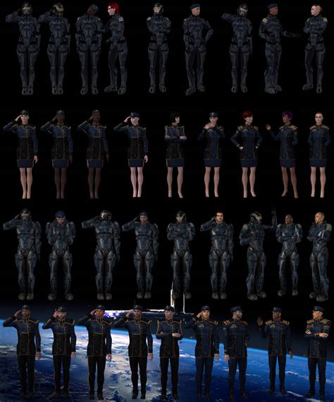 Set Of Officers Ceremonial Uniforms From Me3 By Melllin On Deviantart