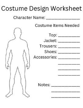 Theatre Costume Design Template Qgbr