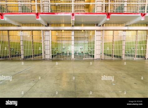 The Jail Cells Inside The Cellhouse On Alcatraz Penitentiary Island