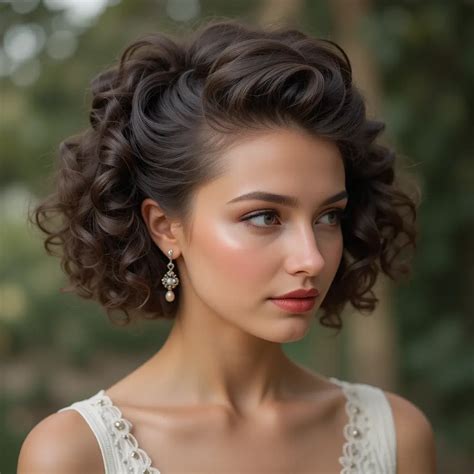 40 Vintage Inspired Wedding Hairstyles For Short Curly Hair Hair