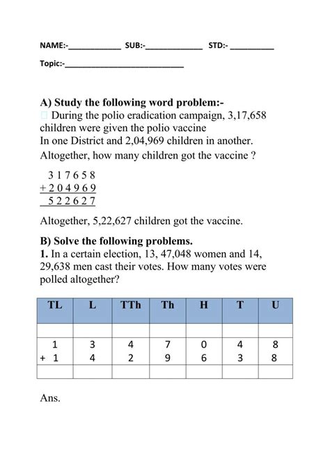 Statistics Word Problems