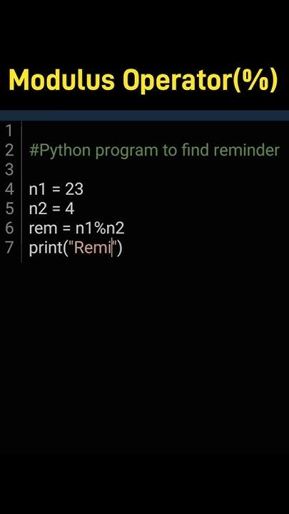 Modulus Operator In Python How To Find Reminder Olevelpython Codologyworld Shorts