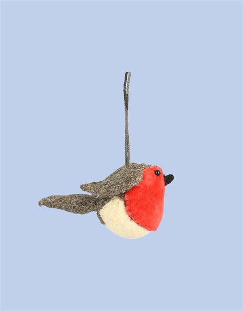 Fiona Walker Hanging Velvet Robin