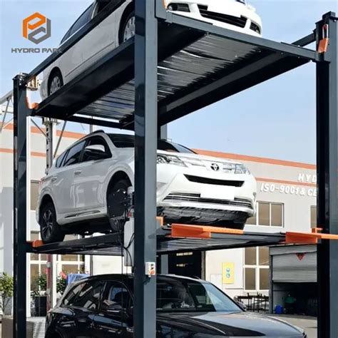 Four Posts Hydraulic Car Triple Stacker Outdoor Car Parking Lift Car