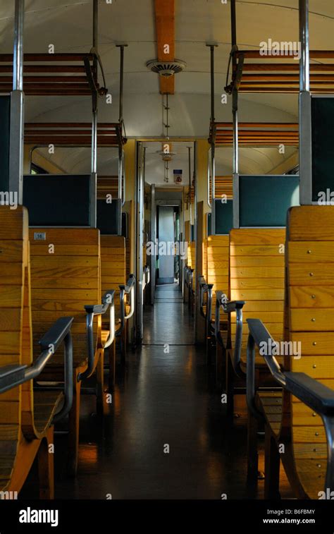 Interior View Of A Historic Second Class Carriage Also Known As