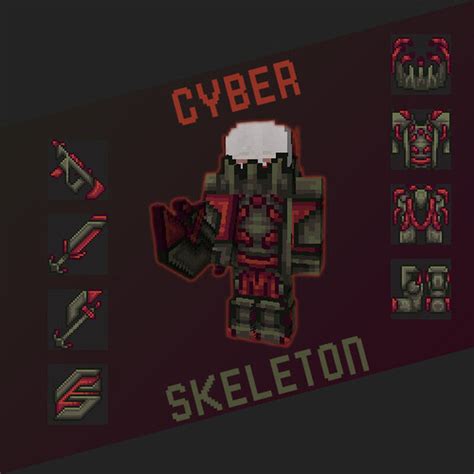 Cyber Skeleton Armor Set Minecraft Texture Pack