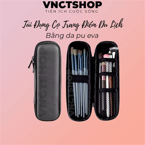 Túi đựng Cọ Trang điểm Bằng Da Pu Eva Vnctshop Hộp đựng Cọ Vẽ Trang