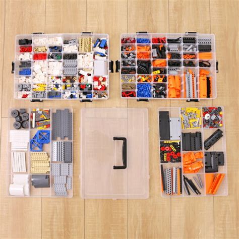 積木收納盒 樂高收納盒透明多層格裝玩具積木大小顆粒零件lego分類盒子整理箱【mj13219】 木語家居直營店 樂天市場rakuten