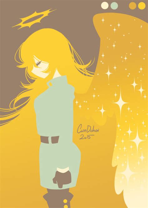 Safebooru 1girl Angel Blonde Hair Closed Eyes Color Guide Cowboy Shot